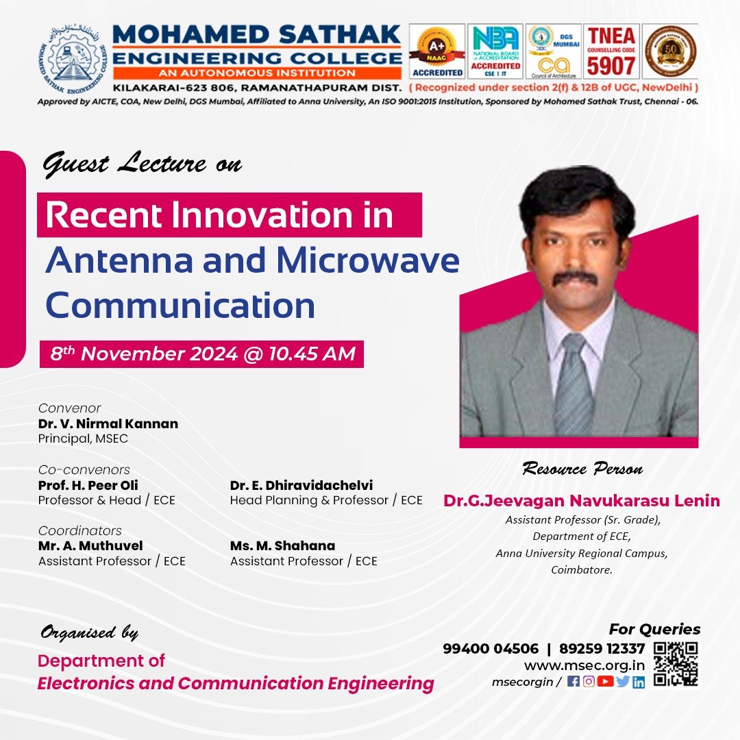 Mohamed Sathak Engineering College | MSEC (An Autonomous Institutions)